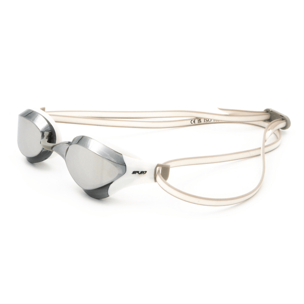 Spurt Aqua Evolution Racer SW300 Senior Goggle in White and Grey with ...