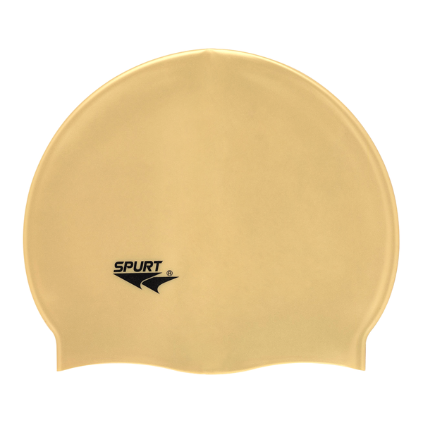 Spurt Flexi Plain SD15 Light Gold Silicone Swim Cap - Spurt Online