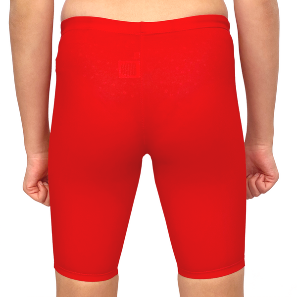Extra Life Jammer Swimsuit in Plain Red - Spurt Online