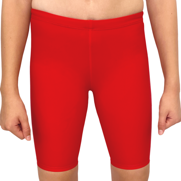 Extra Life Jammer Swimsuit in Plain Red - Spurt Online